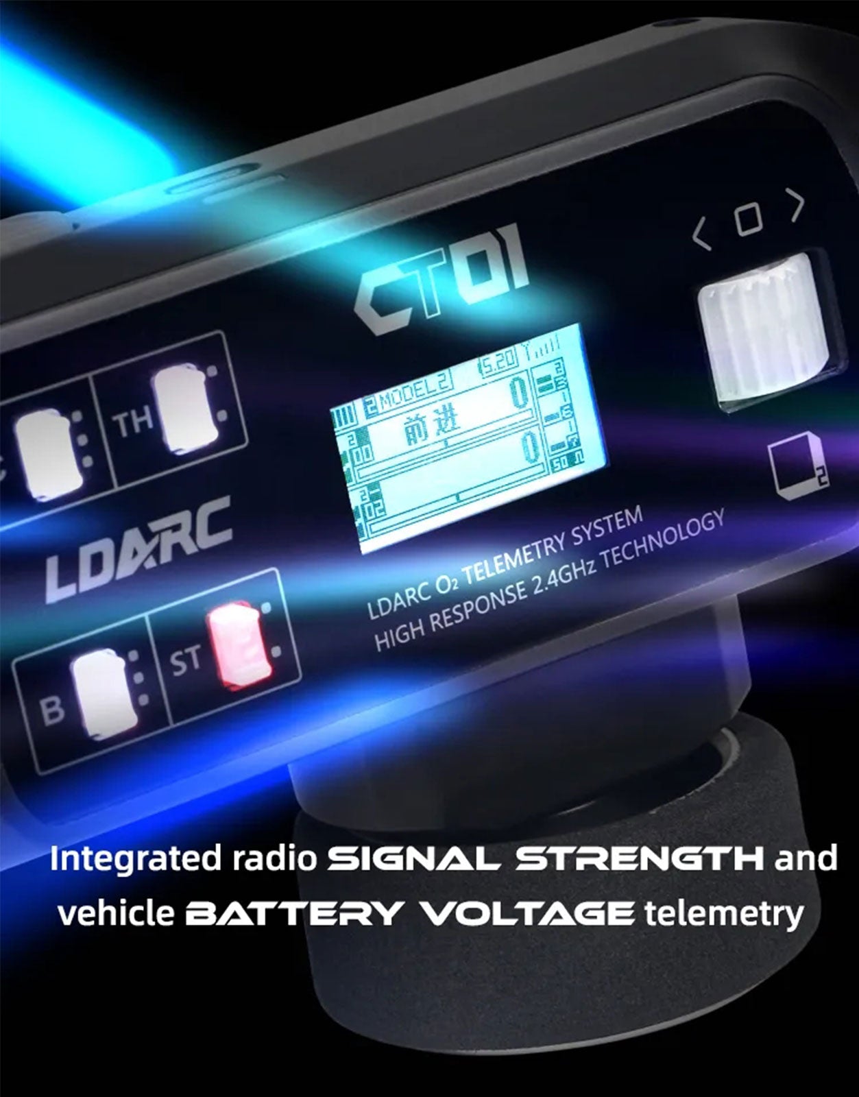 LDARC CT01 2.4G 8CH Radio Transmitter Remote Controller LCD Display 40 ...